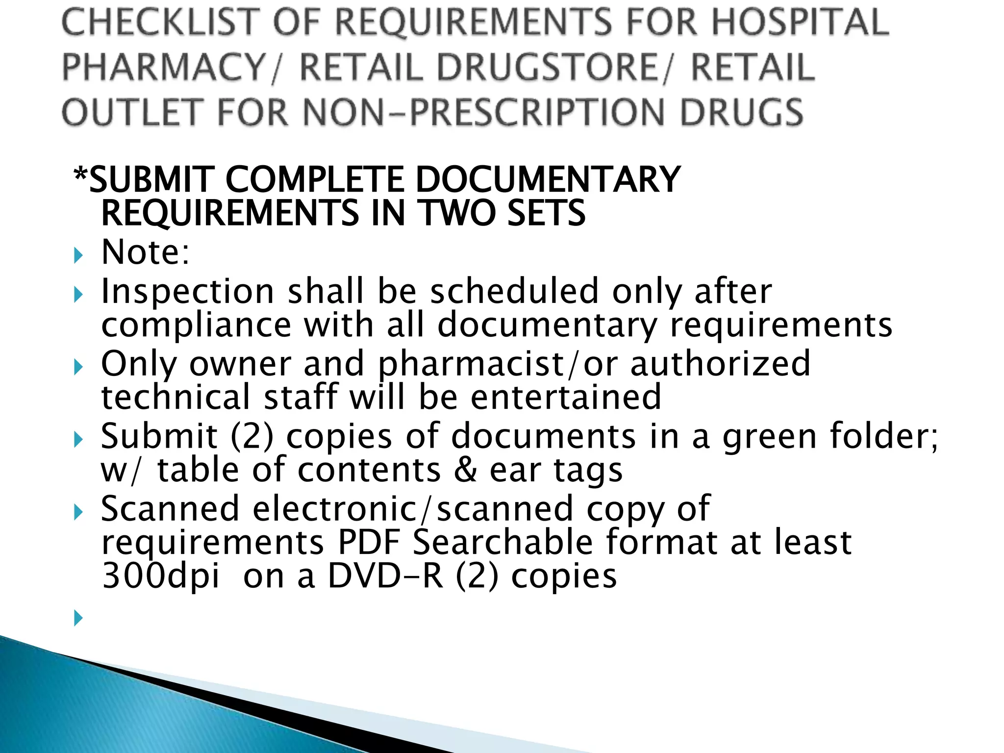 Checklist of Requirements | PPTX