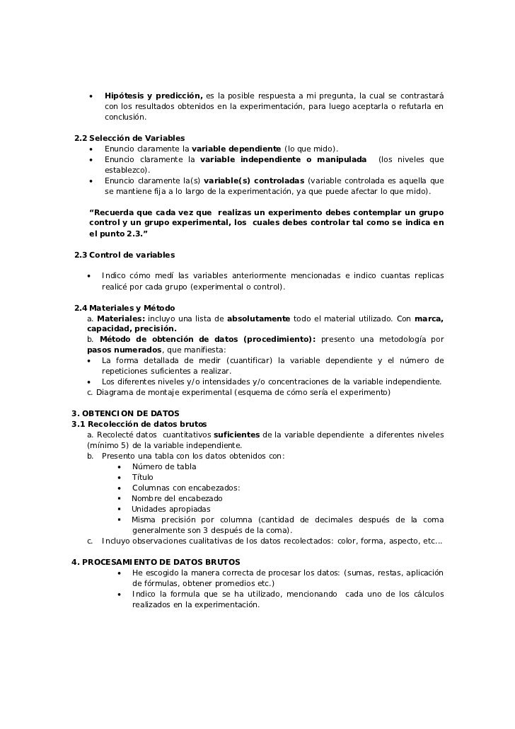Checklist Para Elaborar Informe De Laboratorio De Biología