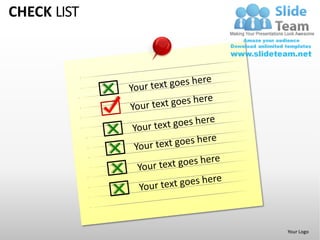 Check list powerpoint presentation slides ppt templates | PDF