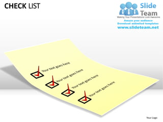 Check list powerpoint presentation slides ppt templates | PDF