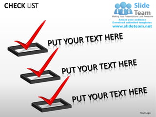 Check list powerpoint presentation slides ppt templates | PDF