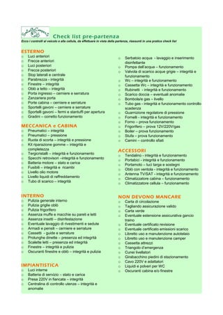 Check list prepartenza soc | PDF