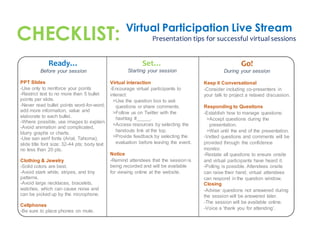 Checklist: Virtual Participation Live Stream | PPT