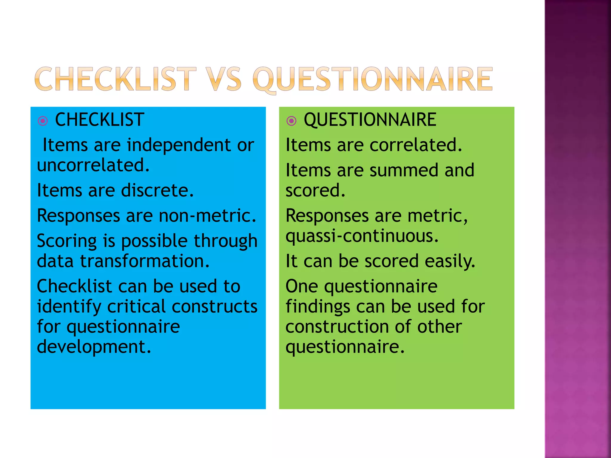 Checklist research and applications | PPT