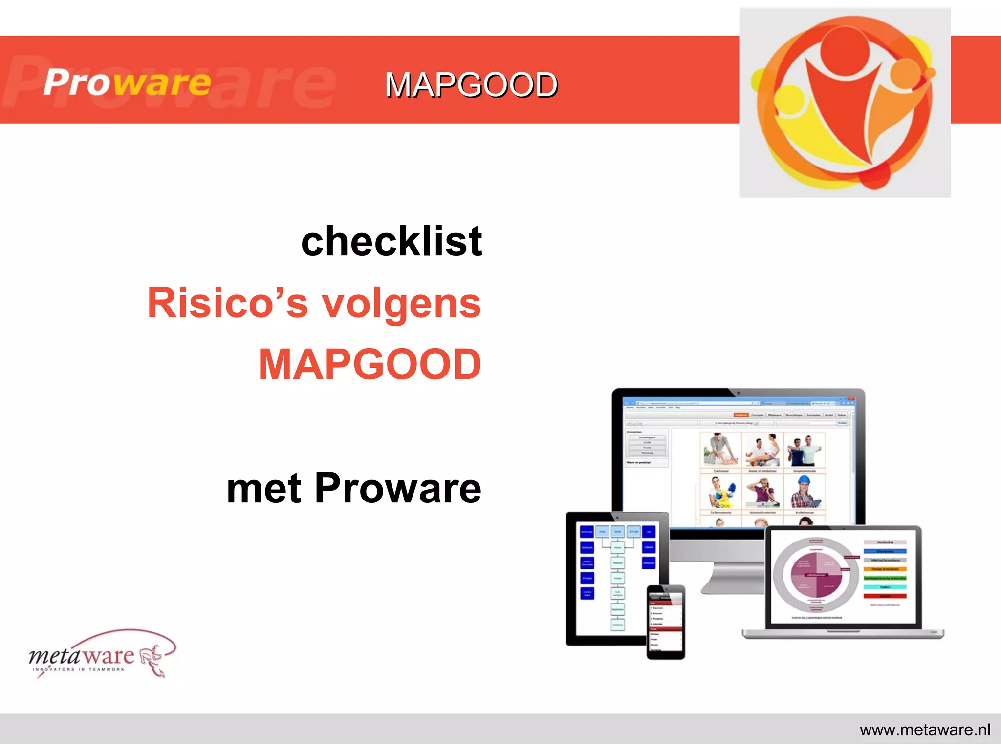 Checklist risico's MAPGOOD methode | PPT