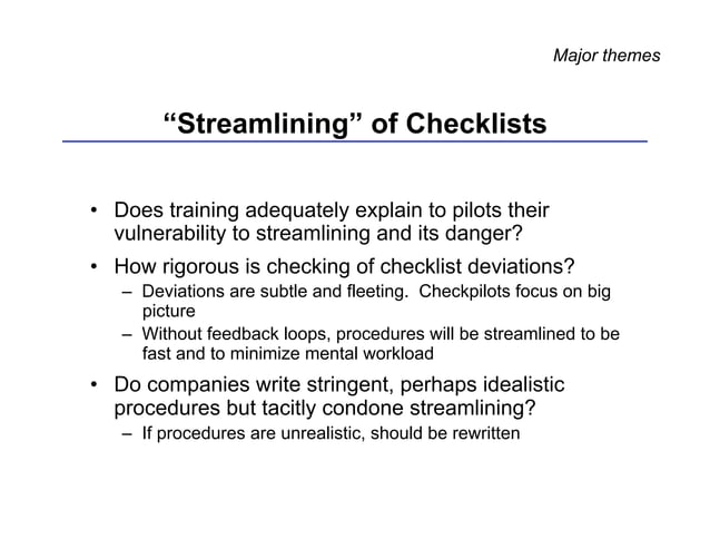 Checklists, Monitoring, and Multitasking in Cockpit Operations | PPT