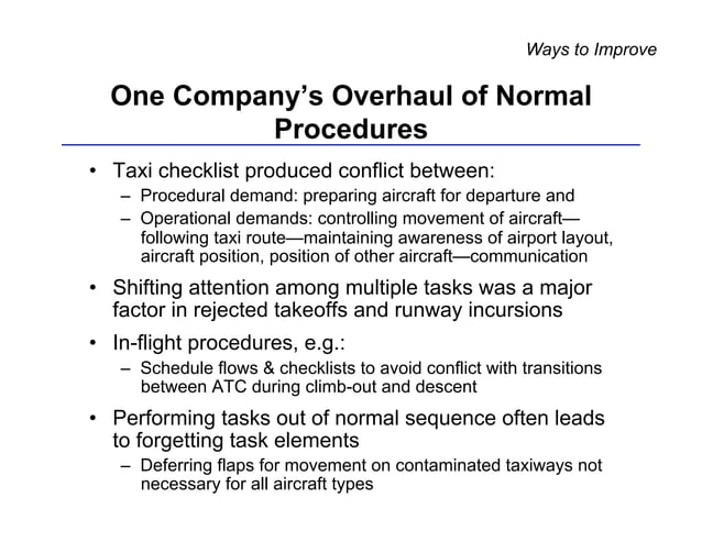 Checklists, Monitoring, and Multitasking in Cockpit Operations | PPT