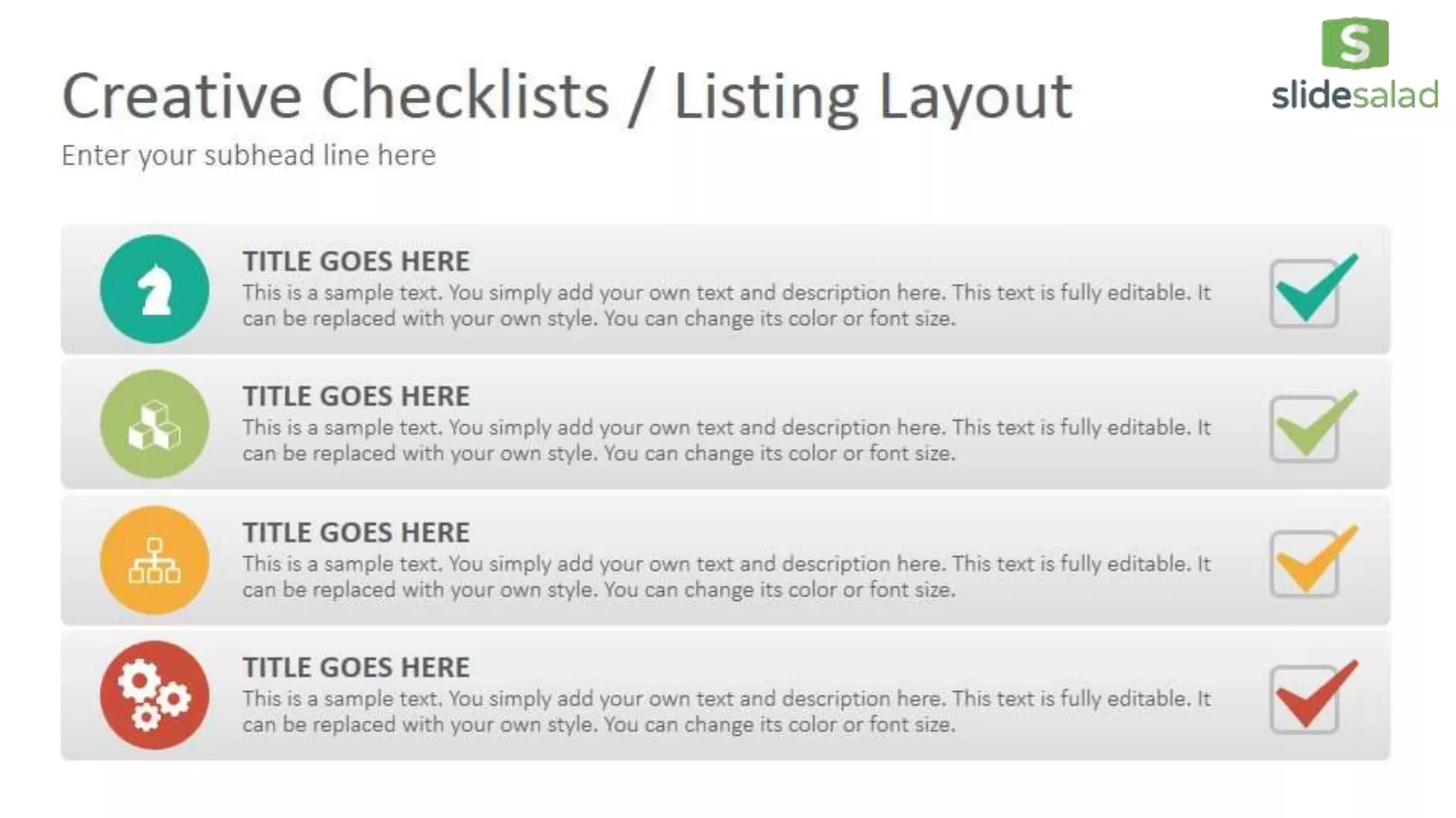 Checklists Diagrams PowerPoint Presentation Template - SlideSalad | PPT