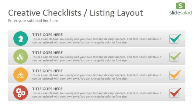 Checklists Diagrams PowerPoint Presentation Template - SlideSalad | PPT