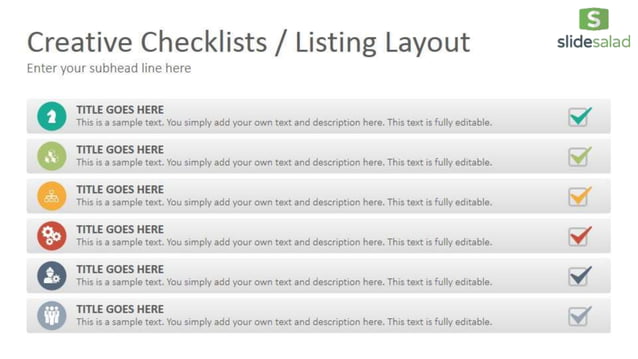 Checklists Diagrams PowerPoint Presentation Template - SlideSalad | PPT