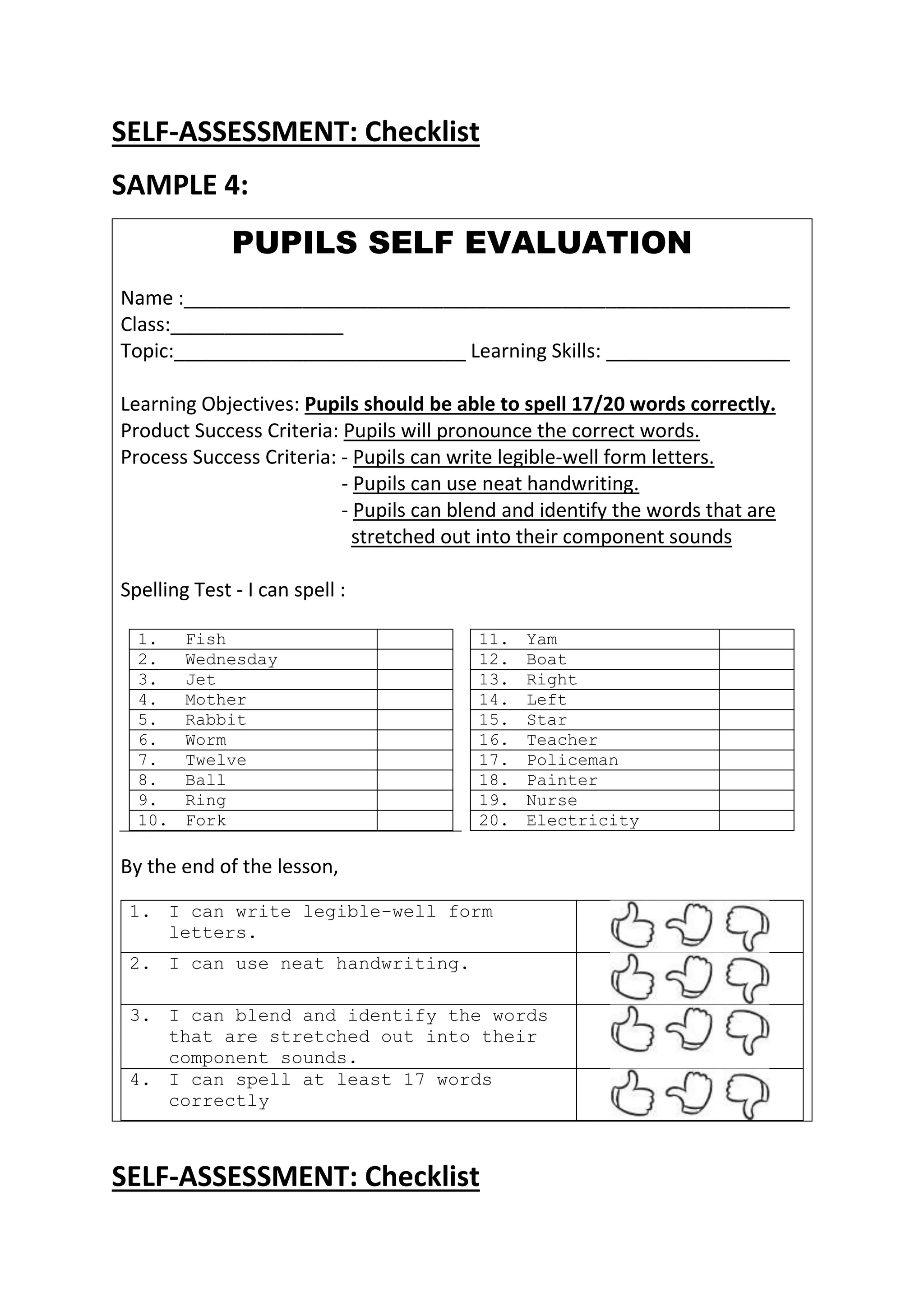 CHECKLIST SELF- ASSESSMENT.docx