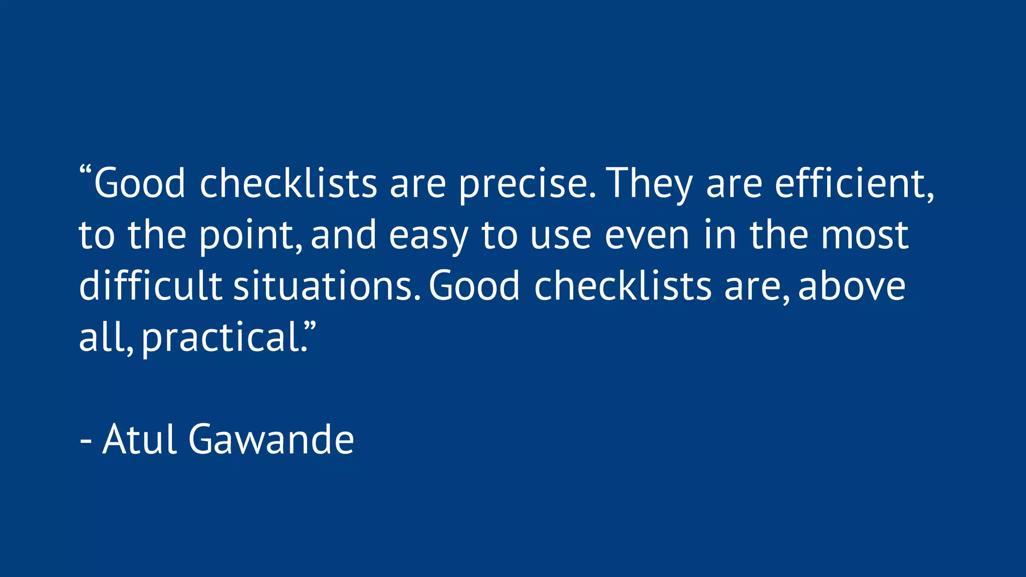 How a Checklist can Boost Efficiency and Reduce Mistakes | PPT