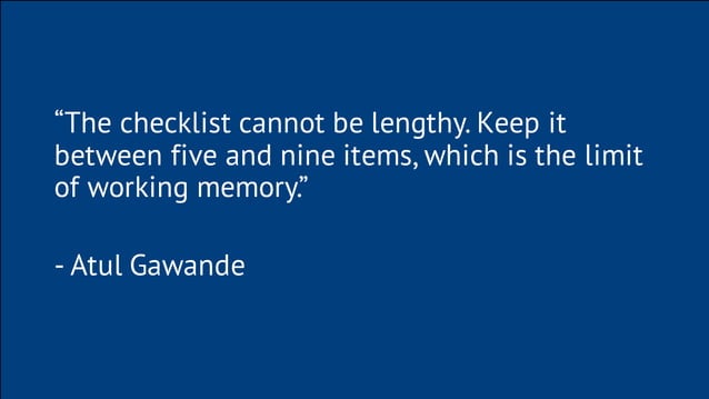 How a Checklist can Boost Efficiency and Reduce Mistakes | PPT