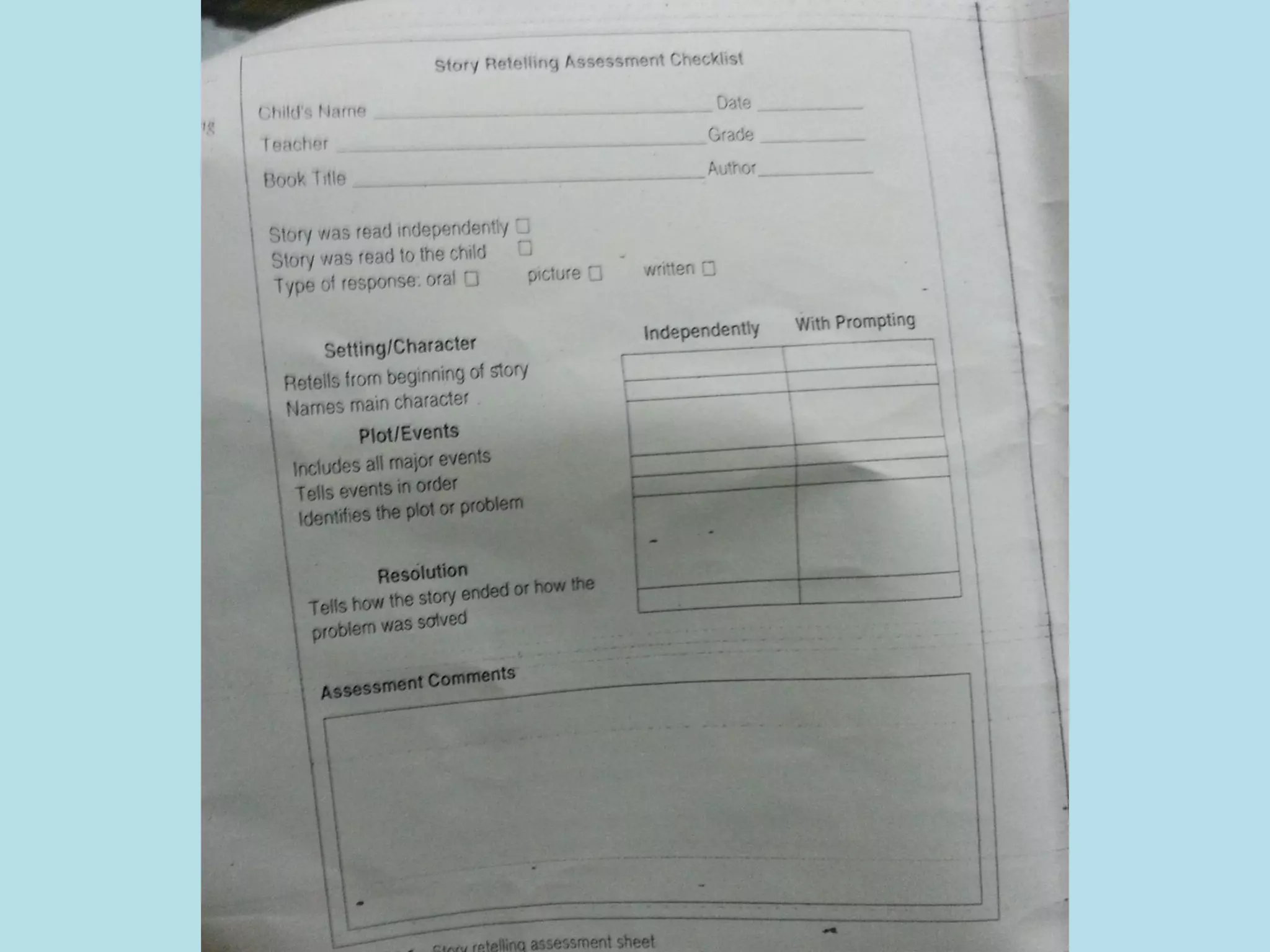 Checklists rating scales Rubrics for Preschool | PDF