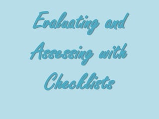 Checklists rating scales Rubrics for Preschool | PDF