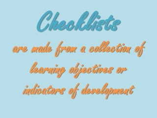 Checklists rating scales Rubrics for Preschool | PDF