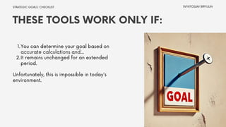 Checklist – strategic goals. How to set them? | PDF