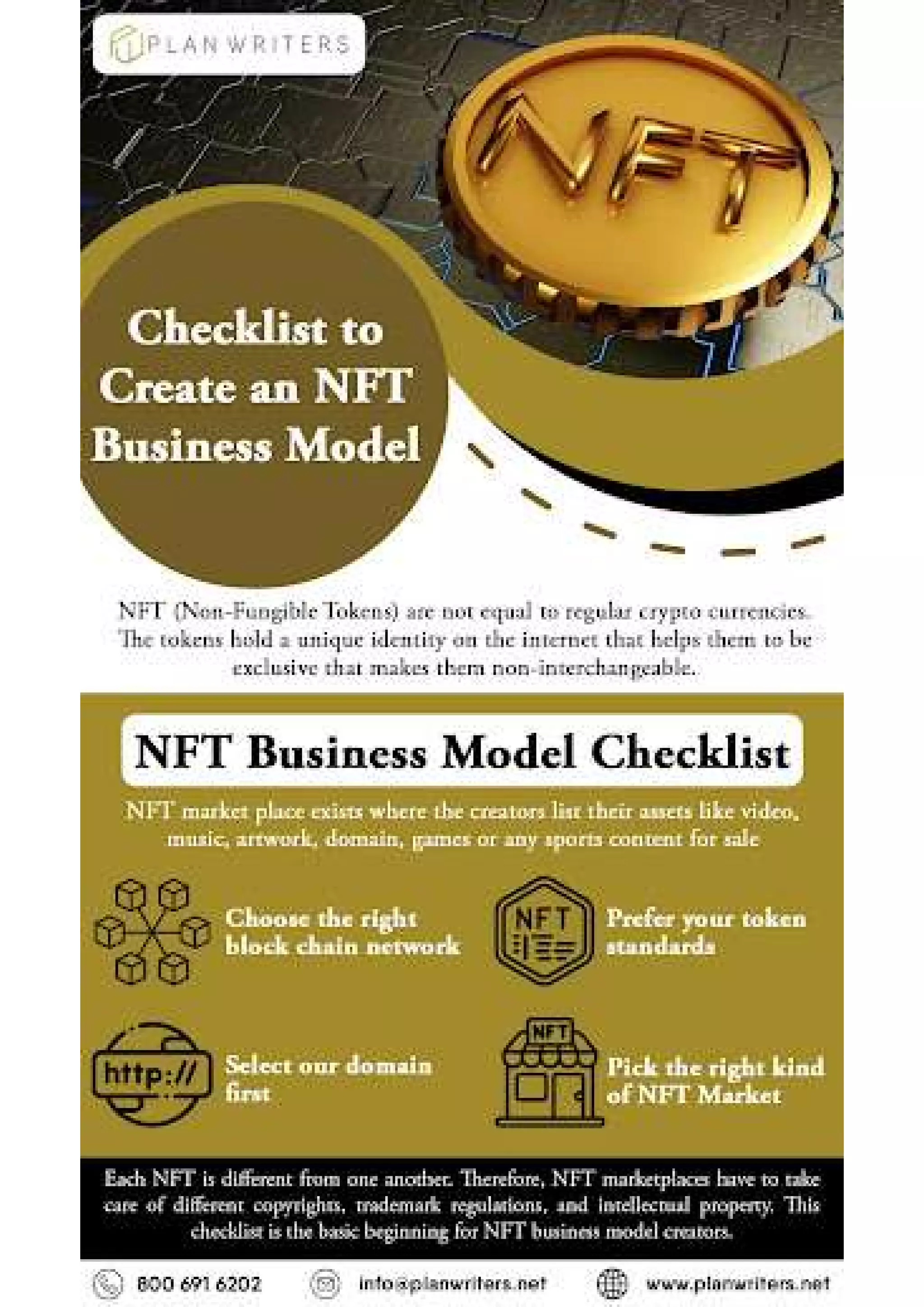 Checklist to create an NFT Business Model | PDF