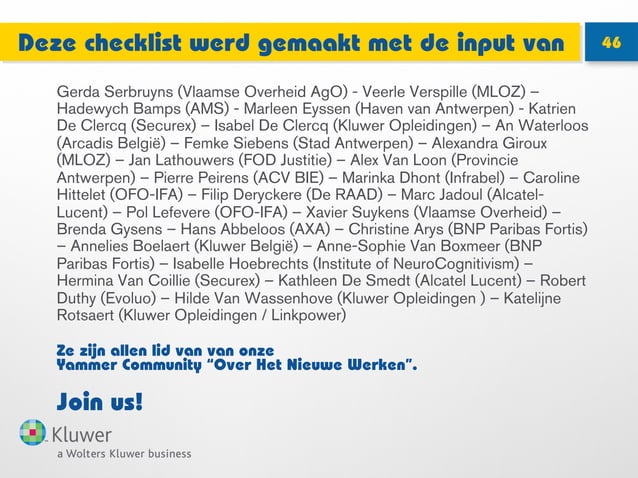 Checklist voor de thuiswerker - Checklist voor De Nieuwe Medewerker | PPT