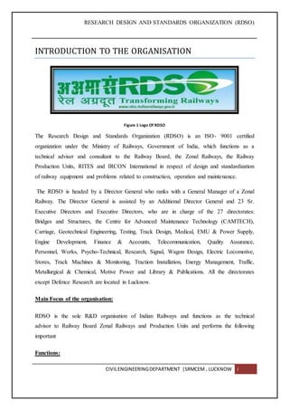ndt report summer training @rdso | DOCX | Civil Engineering Industry ...