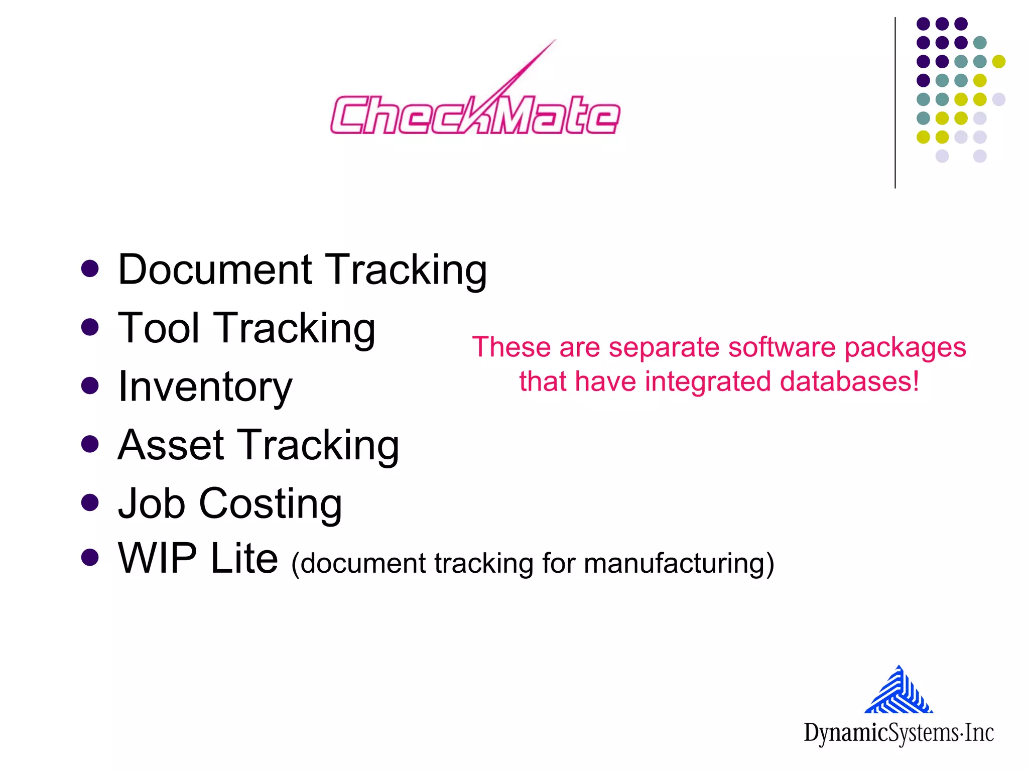 Check mate Barcode Tracking Solutions | PPT