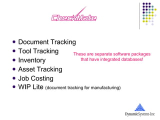 Check mate Barcode Tracking Solutions | PPT