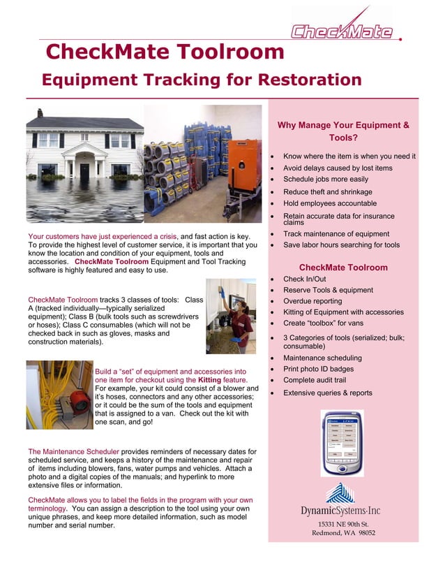 Check mate toolroom for restoration | PDF