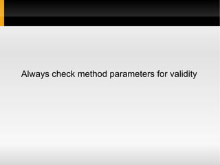 Check methods params_for_validity | ODP