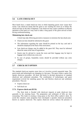 Check out and settlement | PDF