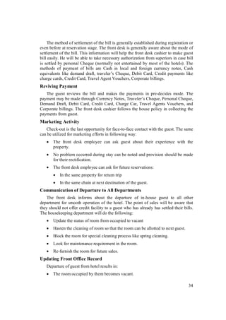 Check out and settlement | PDF