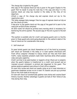 Checkout and settlement - Hospitality | PDF