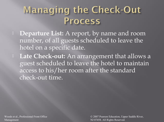 Check out procedure | PPT