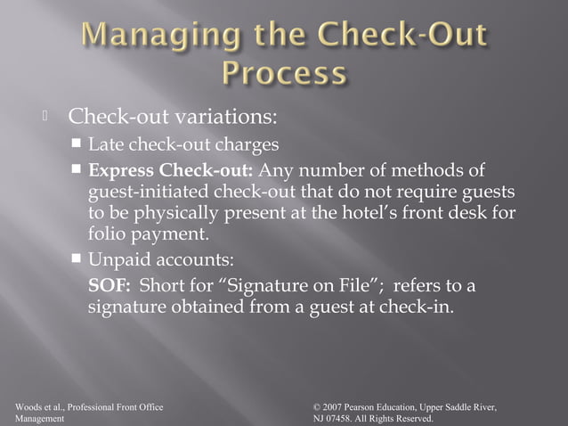 Check out procedure | PPT