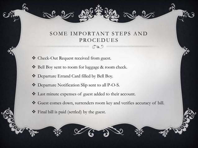 Check out procedure | PPTX