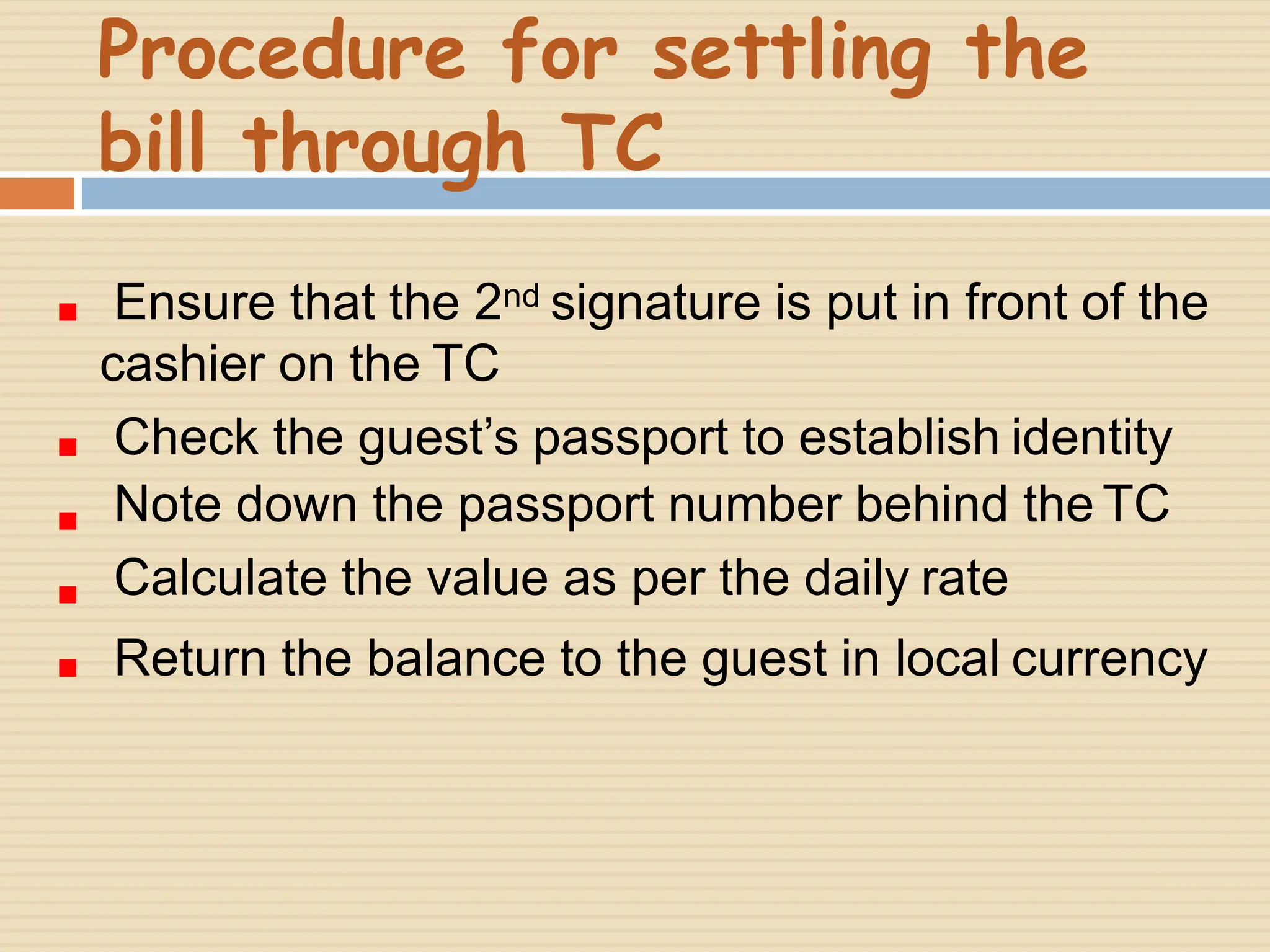checkin and checkout procedure and luggage handling | PPTX