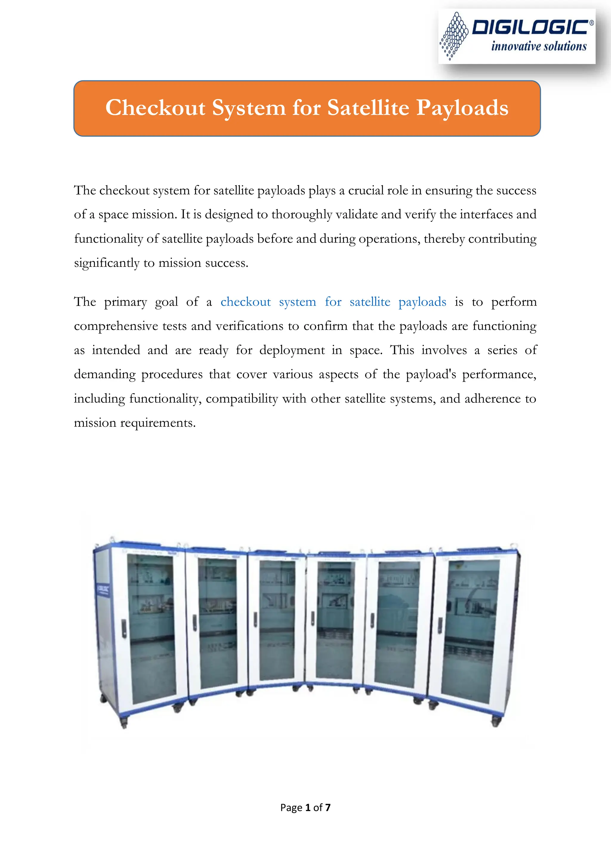 Checkout System for Satellite Payloads | DSPL | PDF