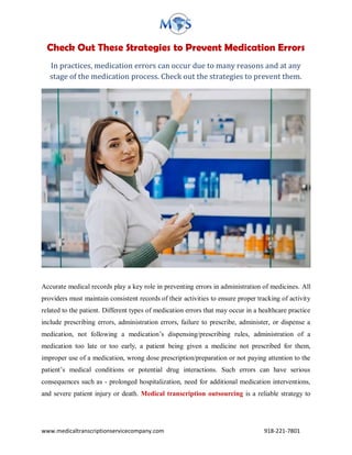 Check Out These Strategies to Prevent Medication Errors | PDF
