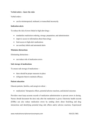 Check Out These Strategies to Prevent Medication Errors | PDF