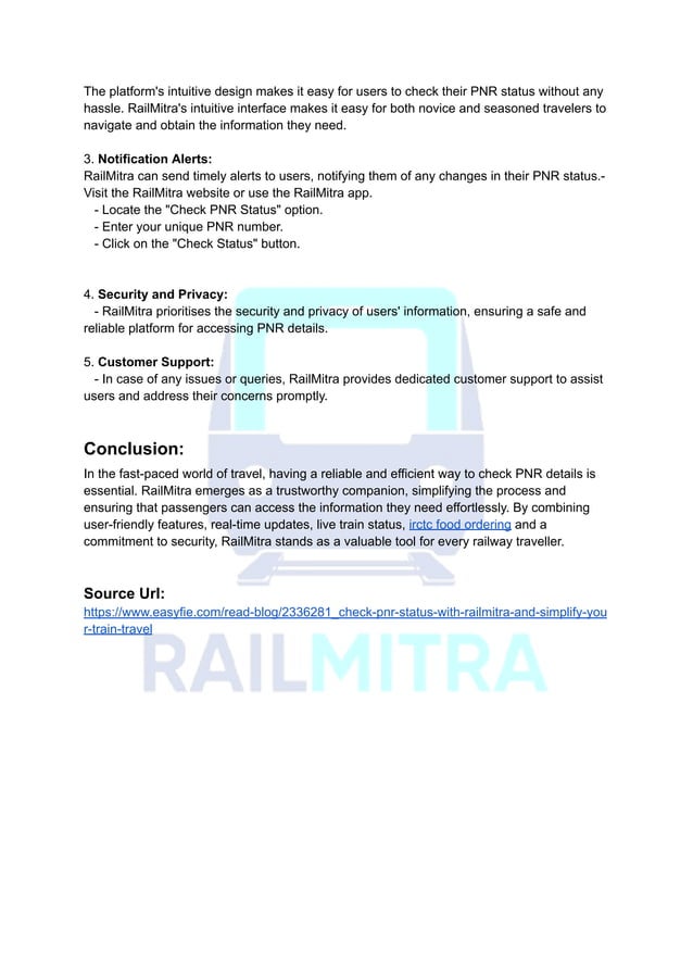 Check PNR Status with RailMitra and Simplify Your Train Travel.pdf