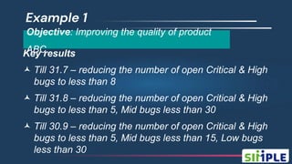 OKR - Objectives & key results | PPTX