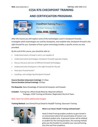 Checkpoint ccsa r76 | PDF