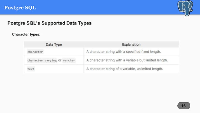 Relational RDBMS : MySQL, PostgreSQL and SQL SERVER | PPTX