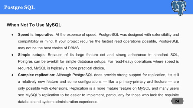 Relational RDBMS : MySQL, PostgreSQL and SQL SERVER | PPTX