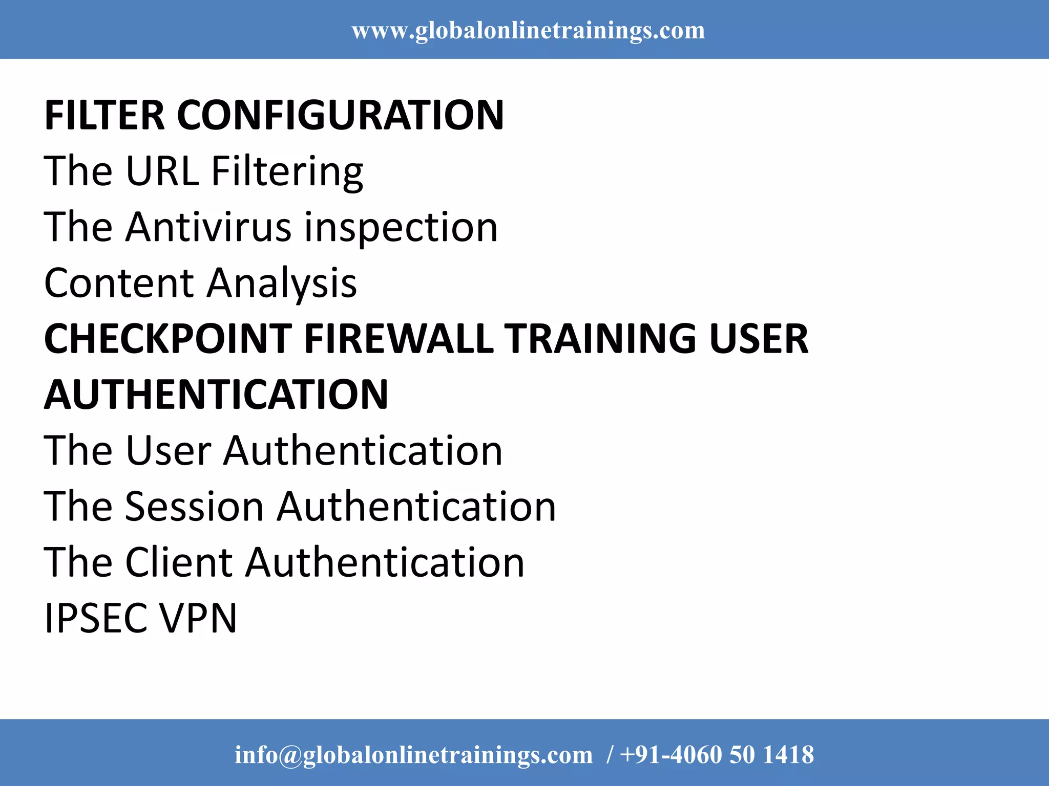 Checkpoint Firewall Training | Checkpoint Firewall Online Course | PPTX
