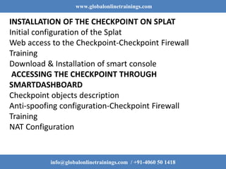 Checkpoint Firewall Training | Checkpoint Firewall Online Course | PPTX