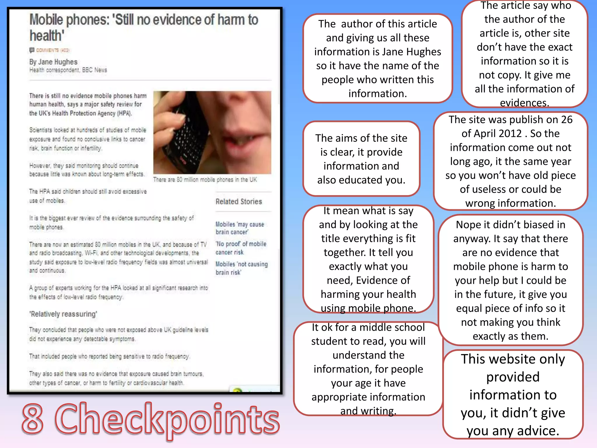 Checkpoint ict | PPT