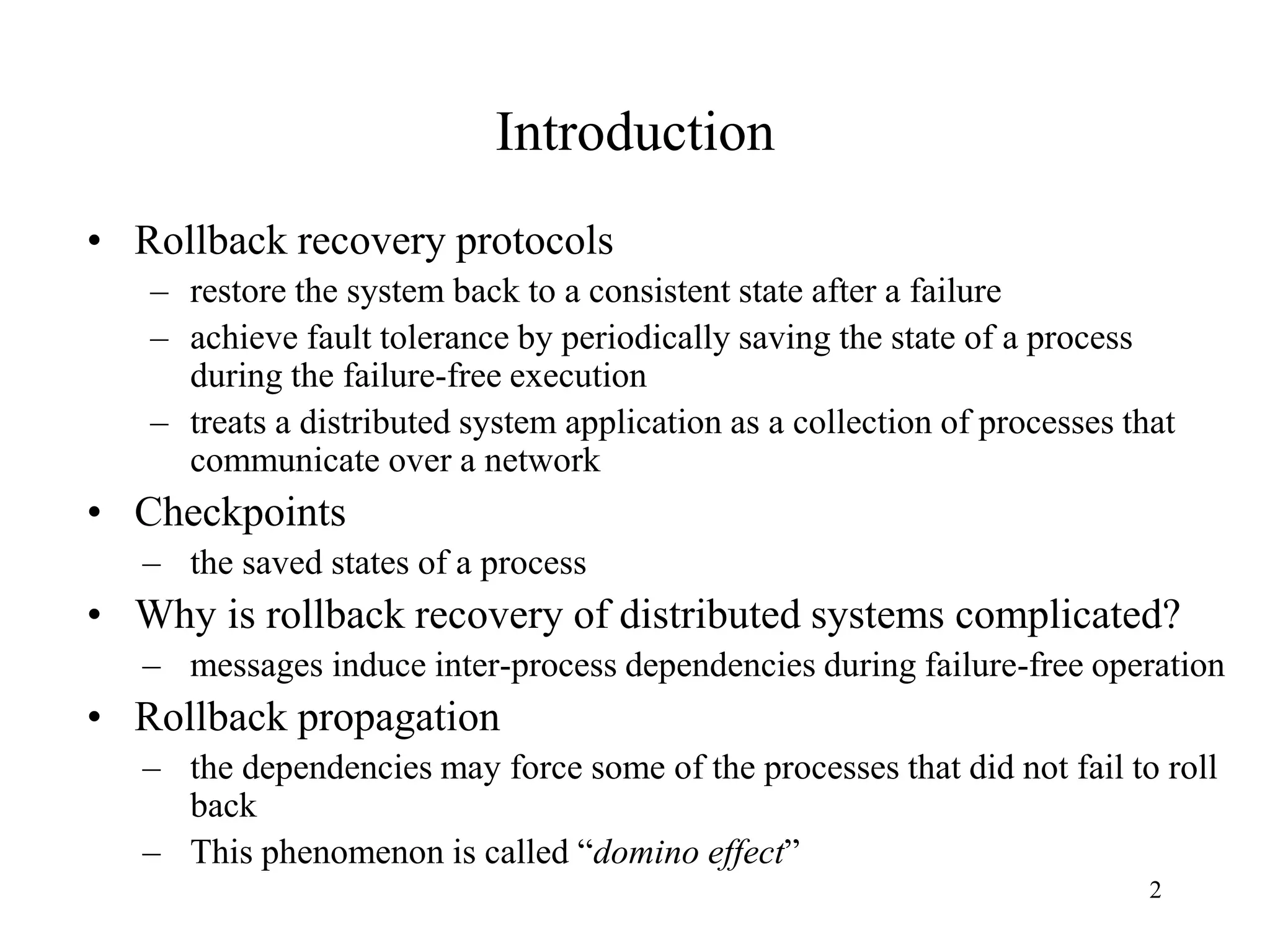 Checkpointing.pptx | Databases | Computer Software and Applications