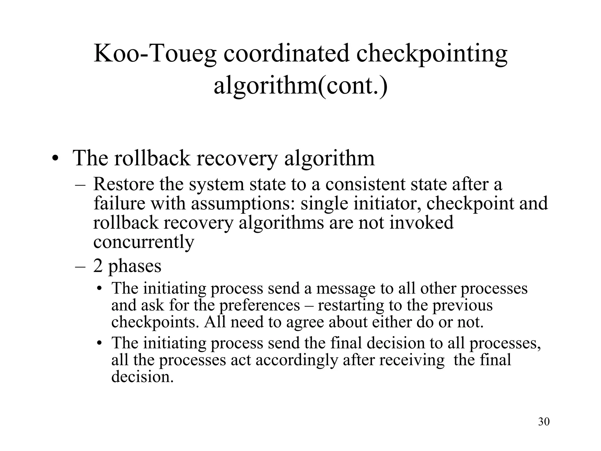 Checkpointing.pptx | Databases | Computer Software and Applications