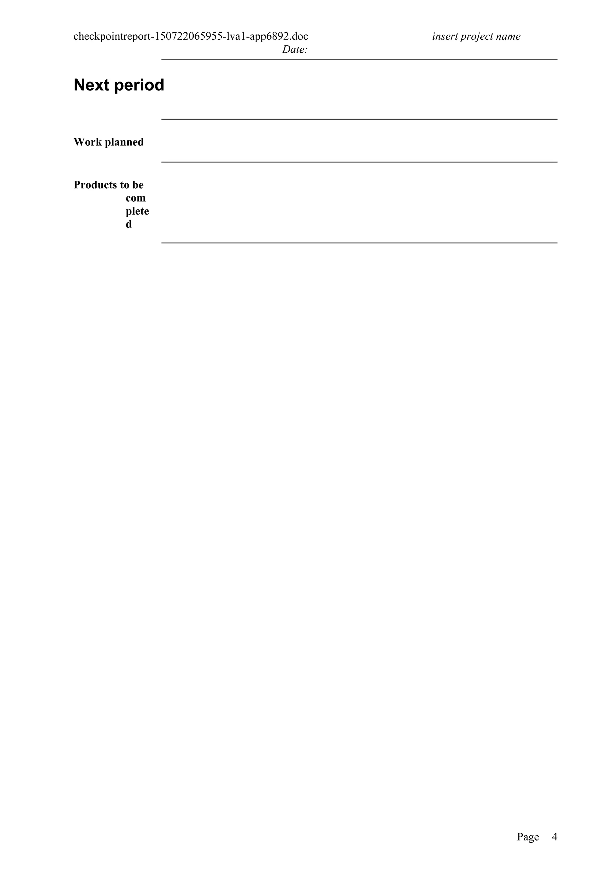 Prince 2, project managment Document Checkpoint report | DOC | Business ...