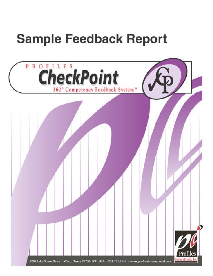Check Point Sample Report